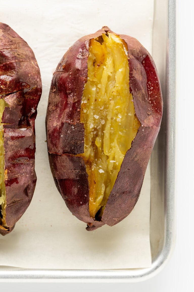 Baked Murasaki Sweet Potato Recipe (Japanese Sweet Potatoes)