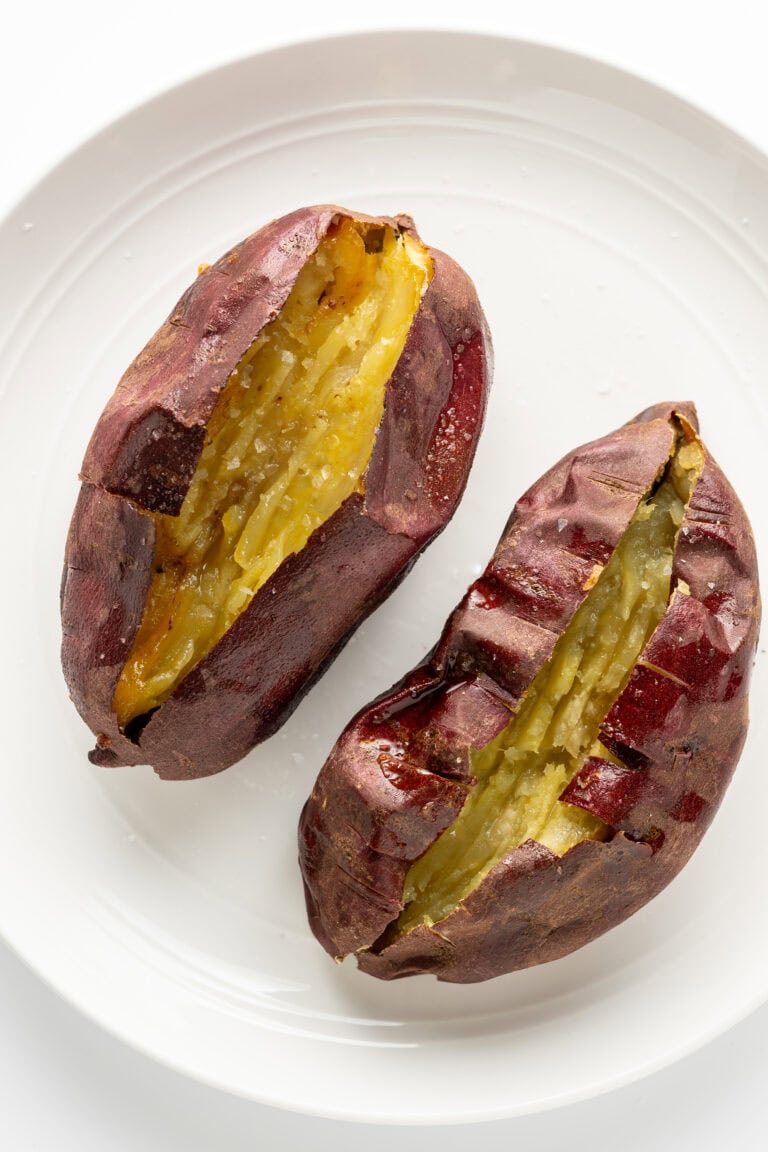 Baked Murasaki Sweet Potato Recipe (Japanese Sweet Potatoes)