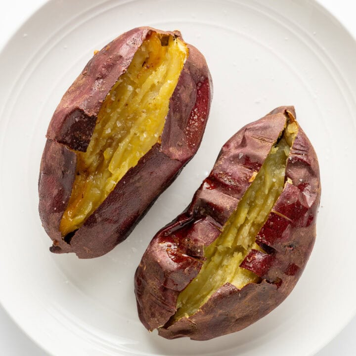 Baked Murasaki Sweet Potato Recipe (Japanese Sweet Potatoes)